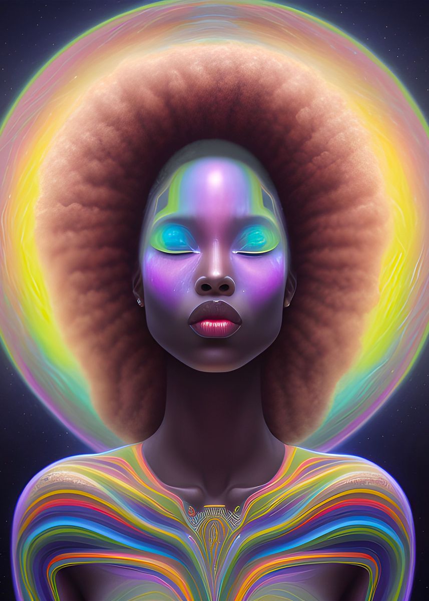 'Divine African Goddess' Poster, picture, metal print, paint by 6 ...