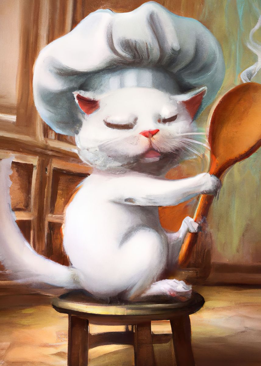 'Chef Cat' Poster by maxdesign | Displate