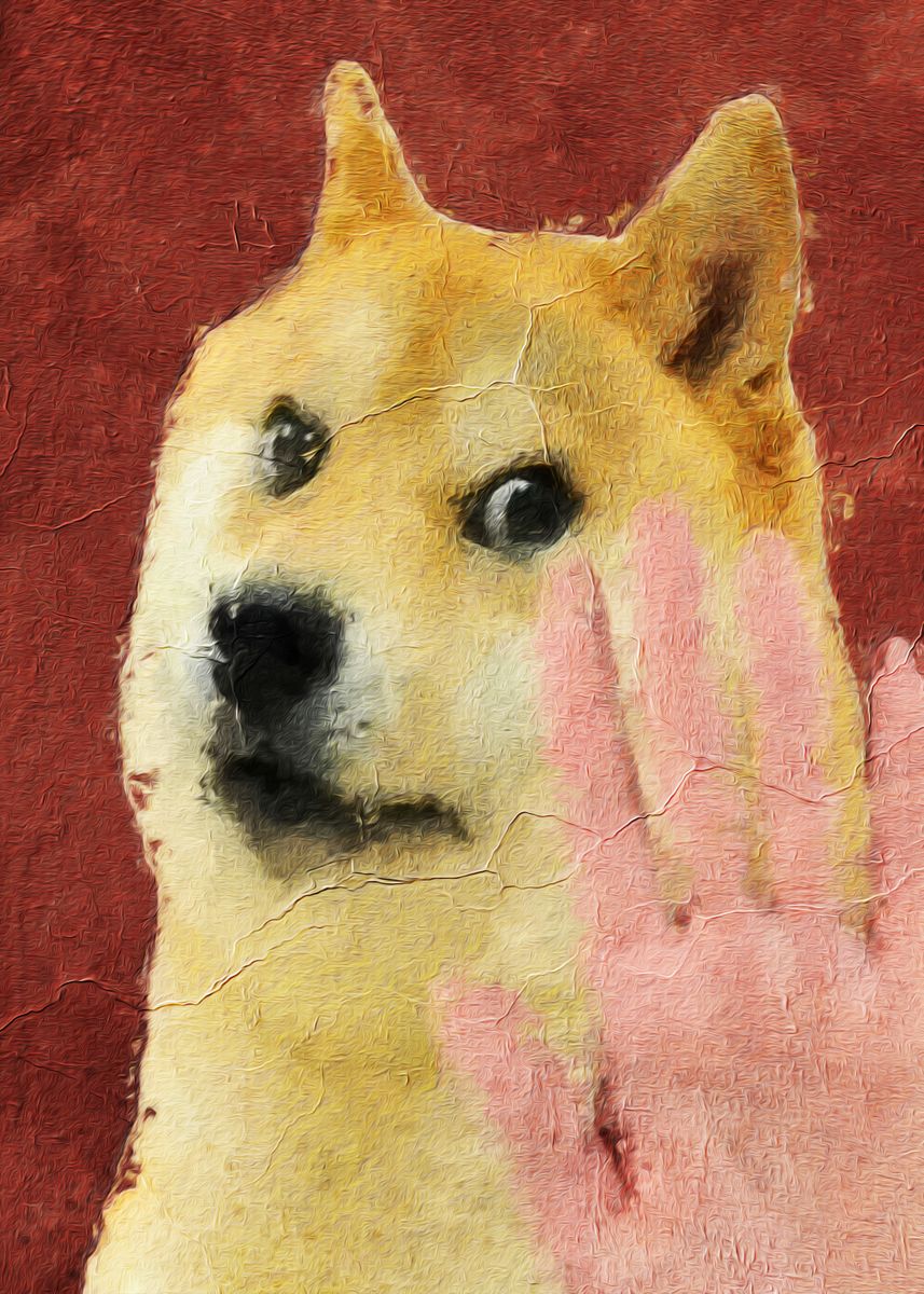 'Doge meme' Poster, picture, metal print, paint by Meme Daily | Displate