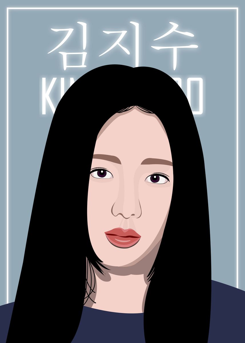'Kim Jisoo' Poster, picture, metal print, paint by Estetic Sigmul ...