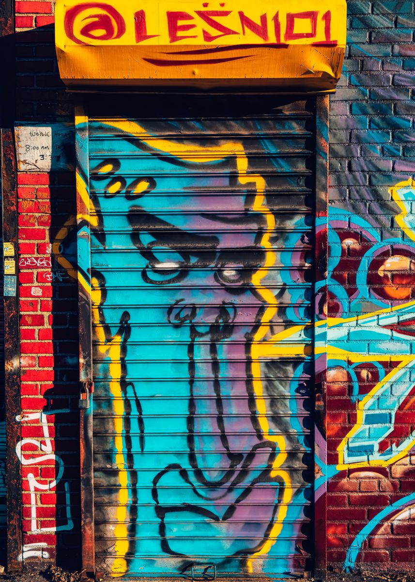 'NYC Street Art Graffiti' Poster, picture, metal print, paint by Planet ...