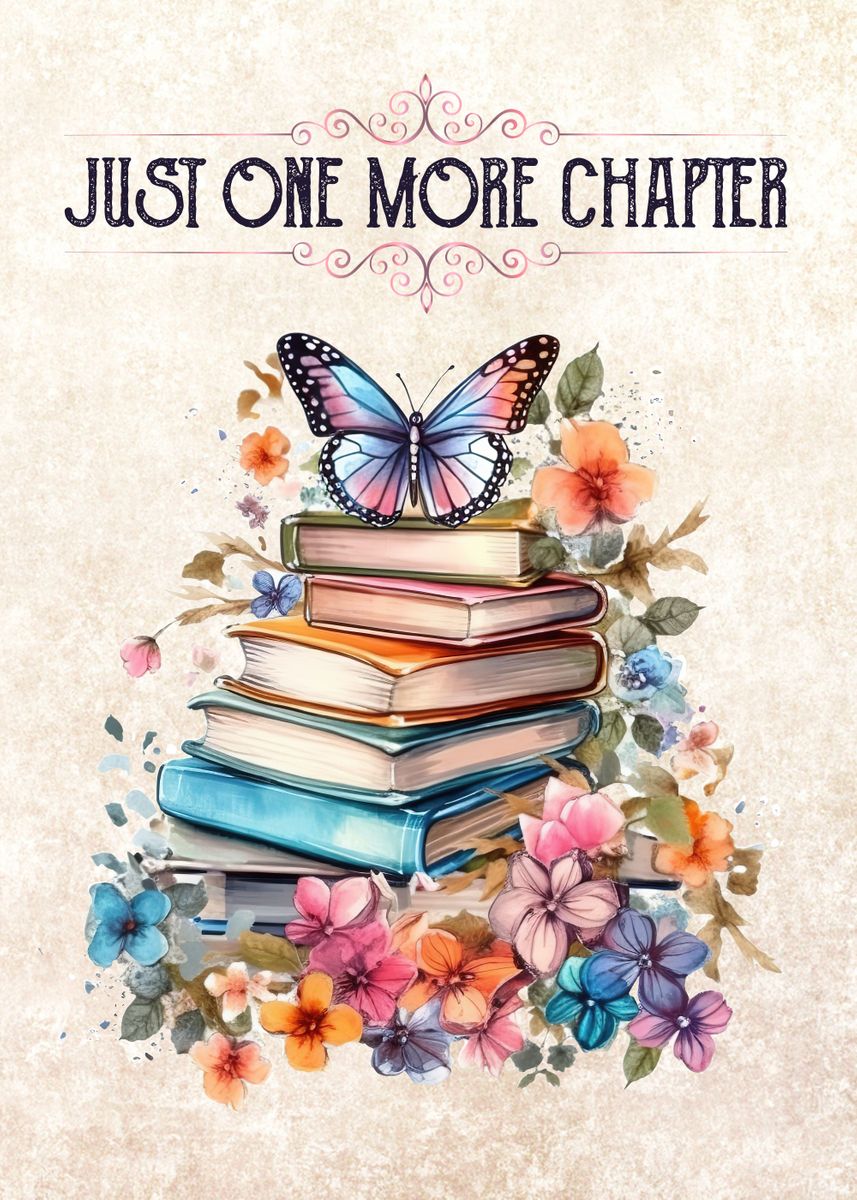 'Butterfly Flower Book' Poster, picture, metal print, paint by KING ...