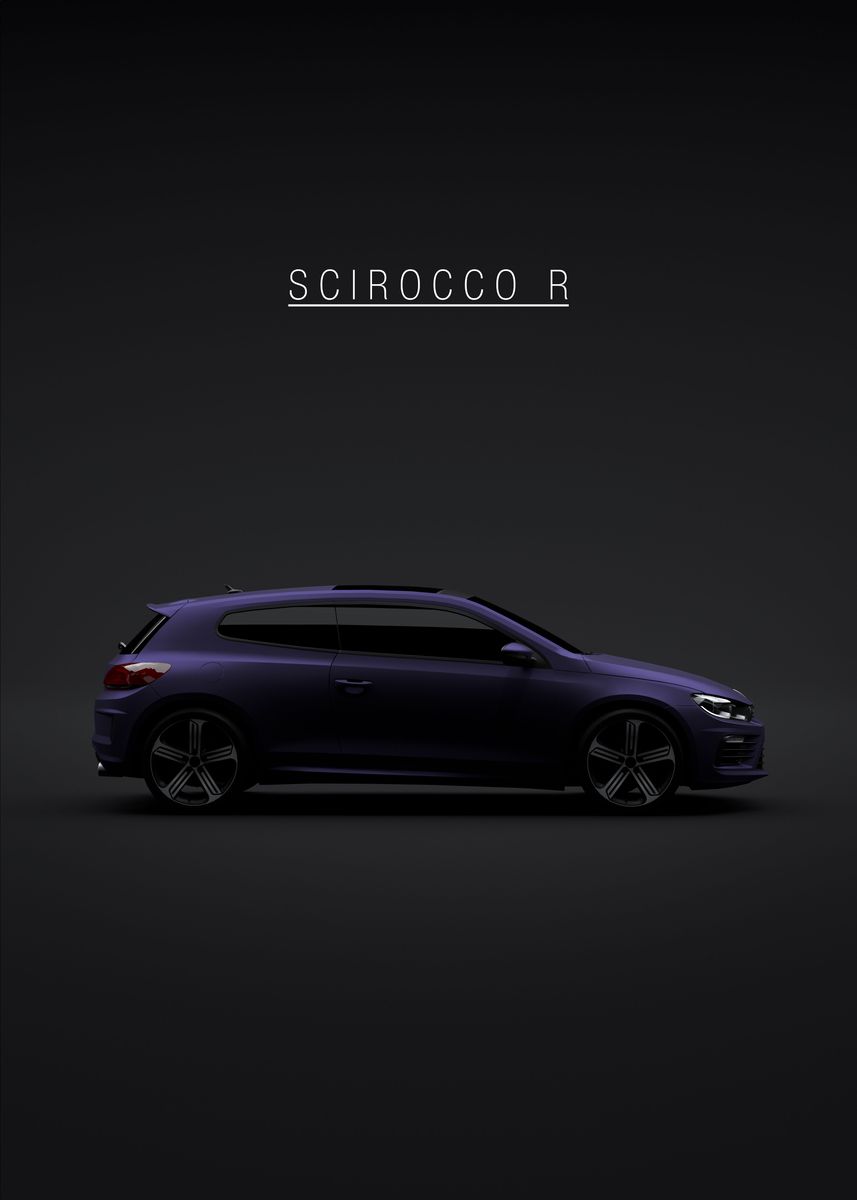 'Scirocco R 2015 Violet 2' Poster, picture, metal print, paint by 21 ...