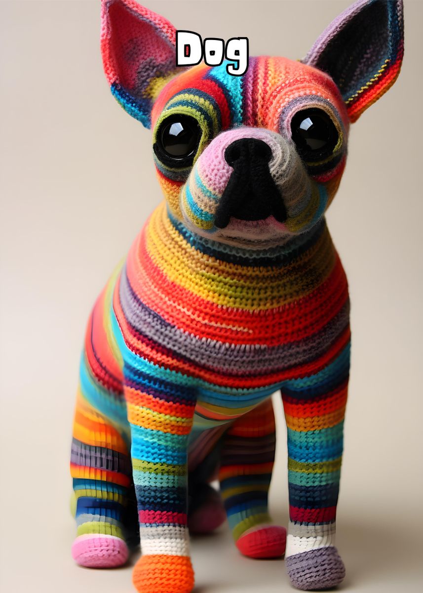 'Colorful Kids Dog Poster' Poster, picture, metal print, paint by Mark ...