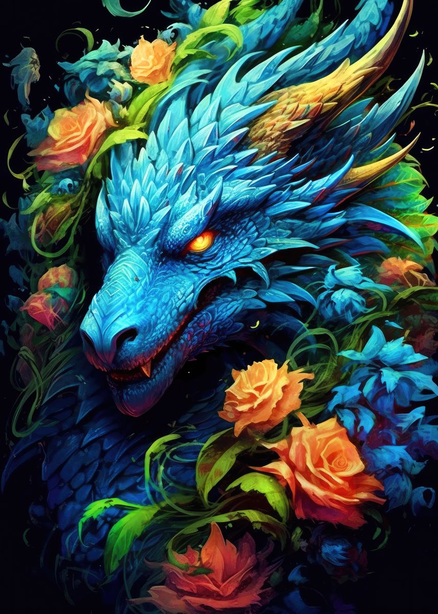 'Verdantus Dragon' Poster by JBJart Justyna Jaszke | Displate
