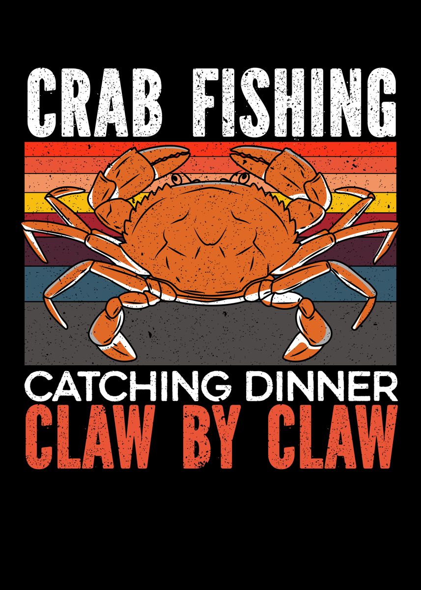 'Crab Fishing Crabby' Poster, picture, metal print, paint by NAO | Displate