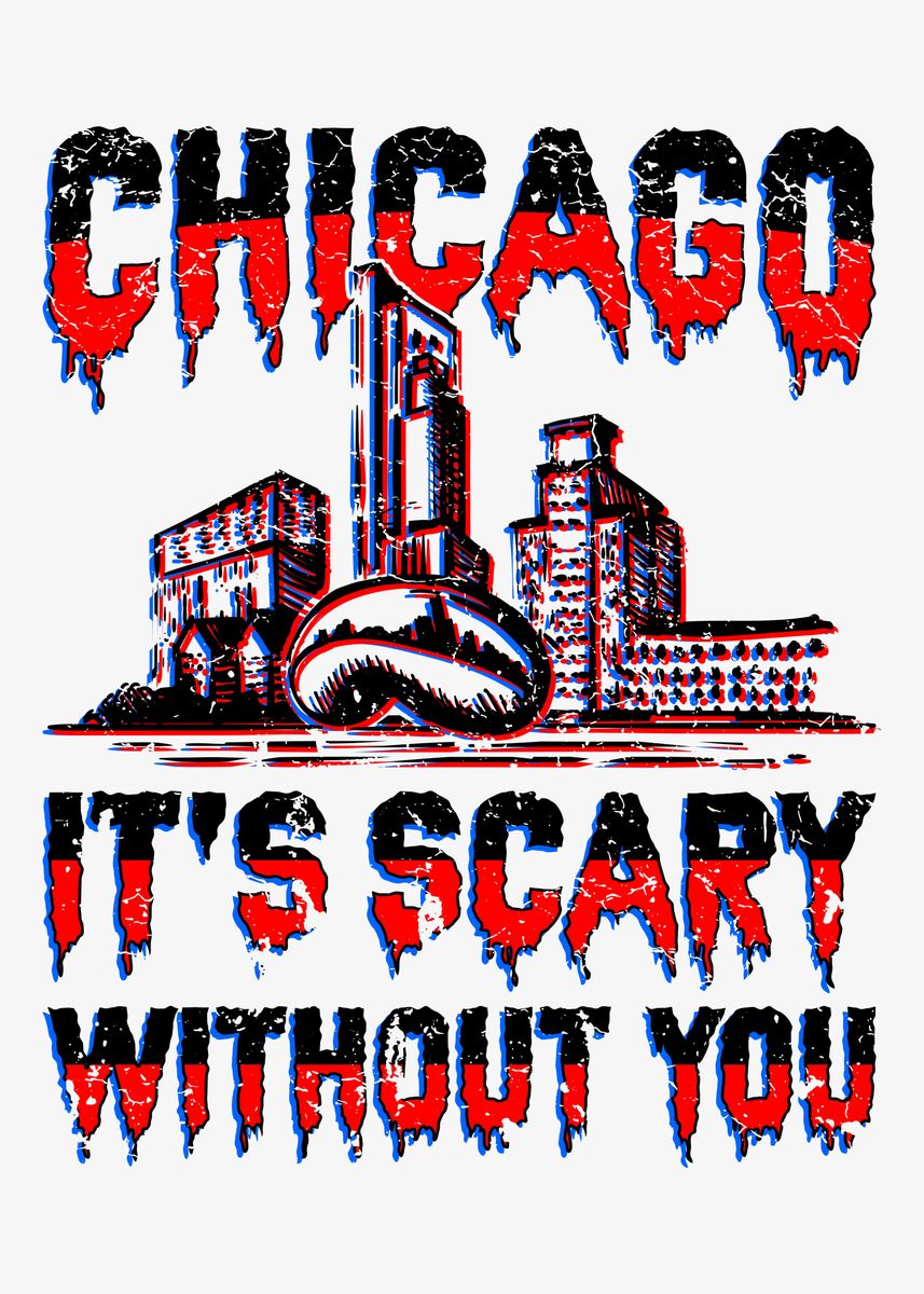 'Homesick Chicago America' Poster, picture, metal print, paint by ...