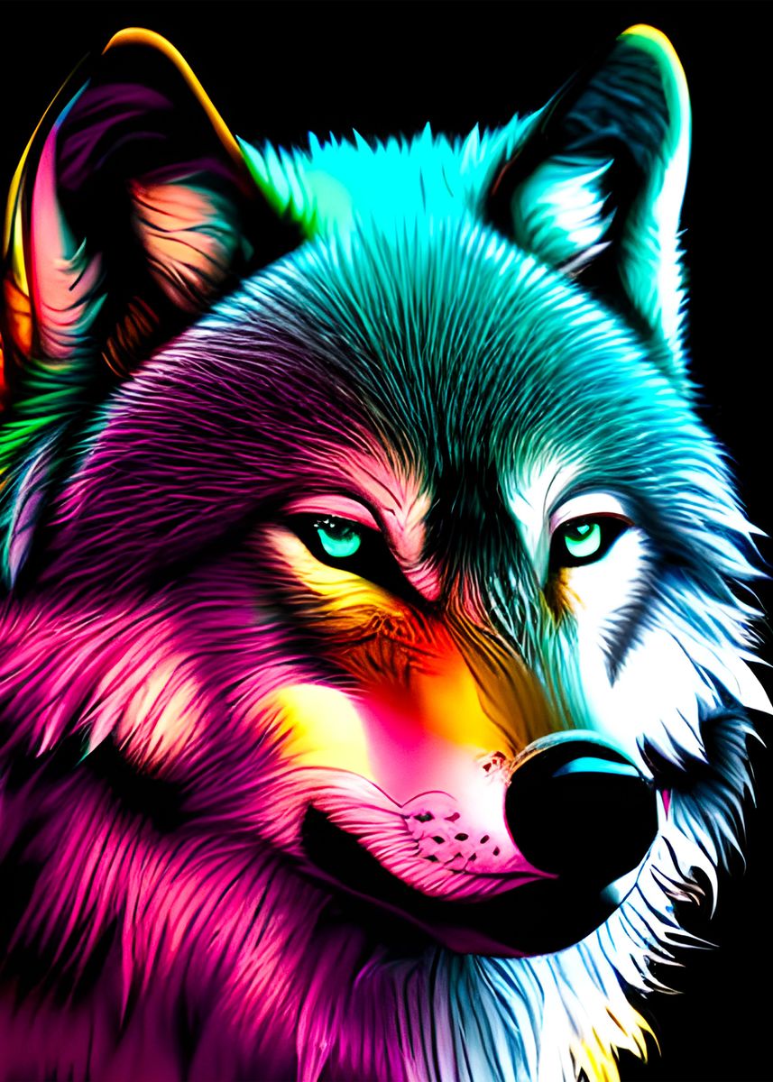 'Wold Multicoloured Glow' Poster by Xenia Headley | Displate