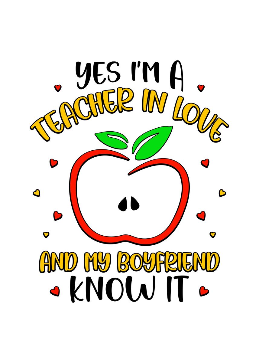 'Valentins Day Teacher' Poster by Sebastian Wünsche | Displate