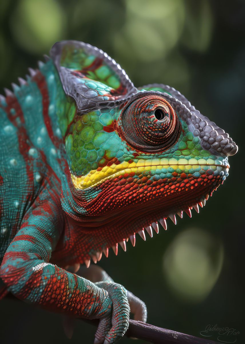 'Mesmerizing chameleon' Poster by Zooscape Wildlife | Displate