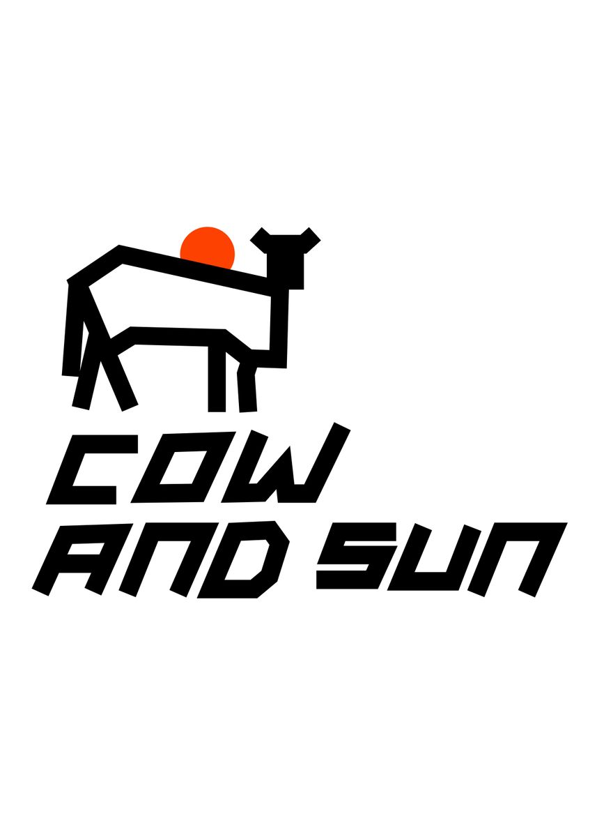 'Cow and Sun' Poster by Jovan Sladoje | Displate