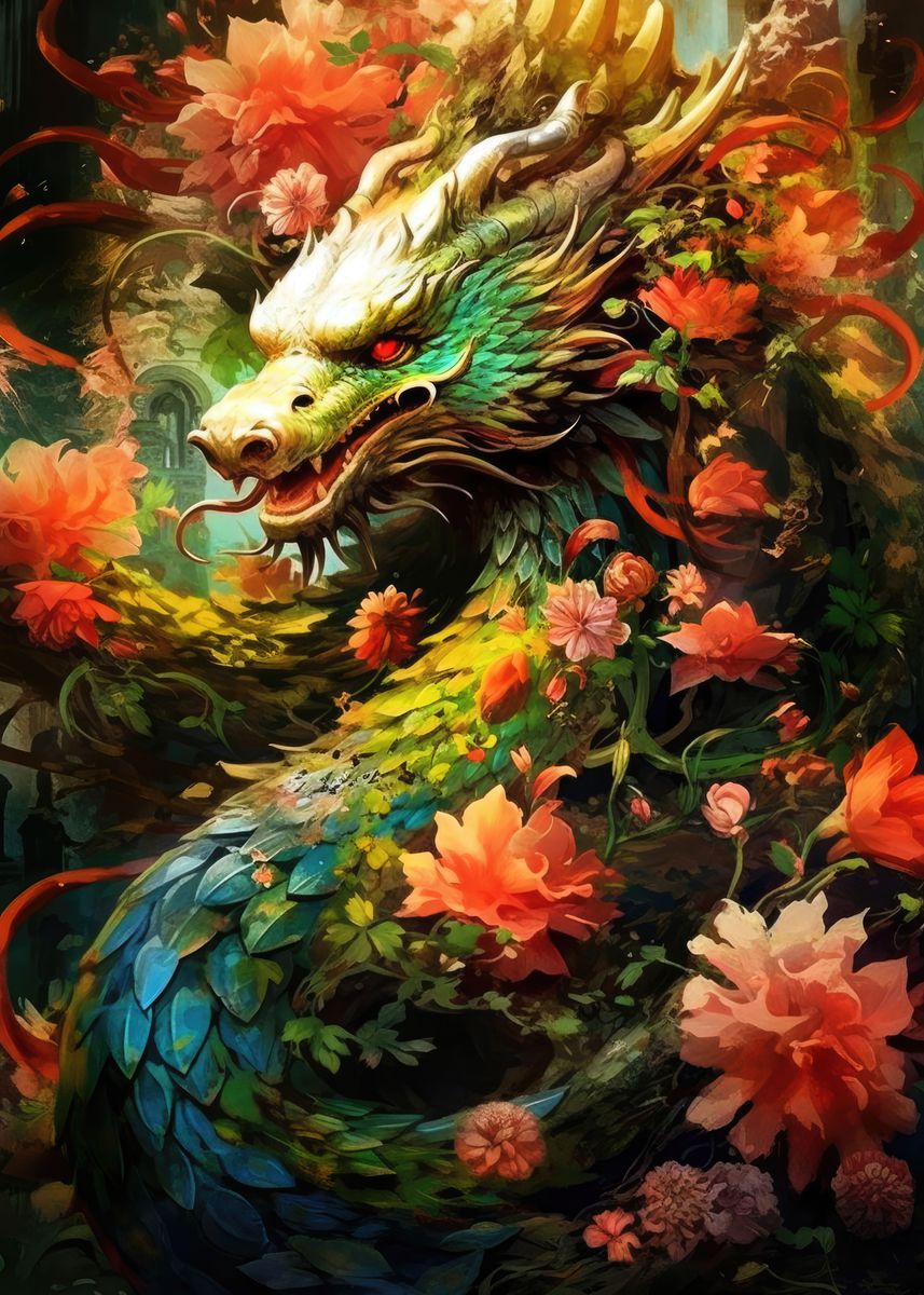 'Aurorius Dragon' Poster, picture, metal print, paint by JBJart Justyna ...