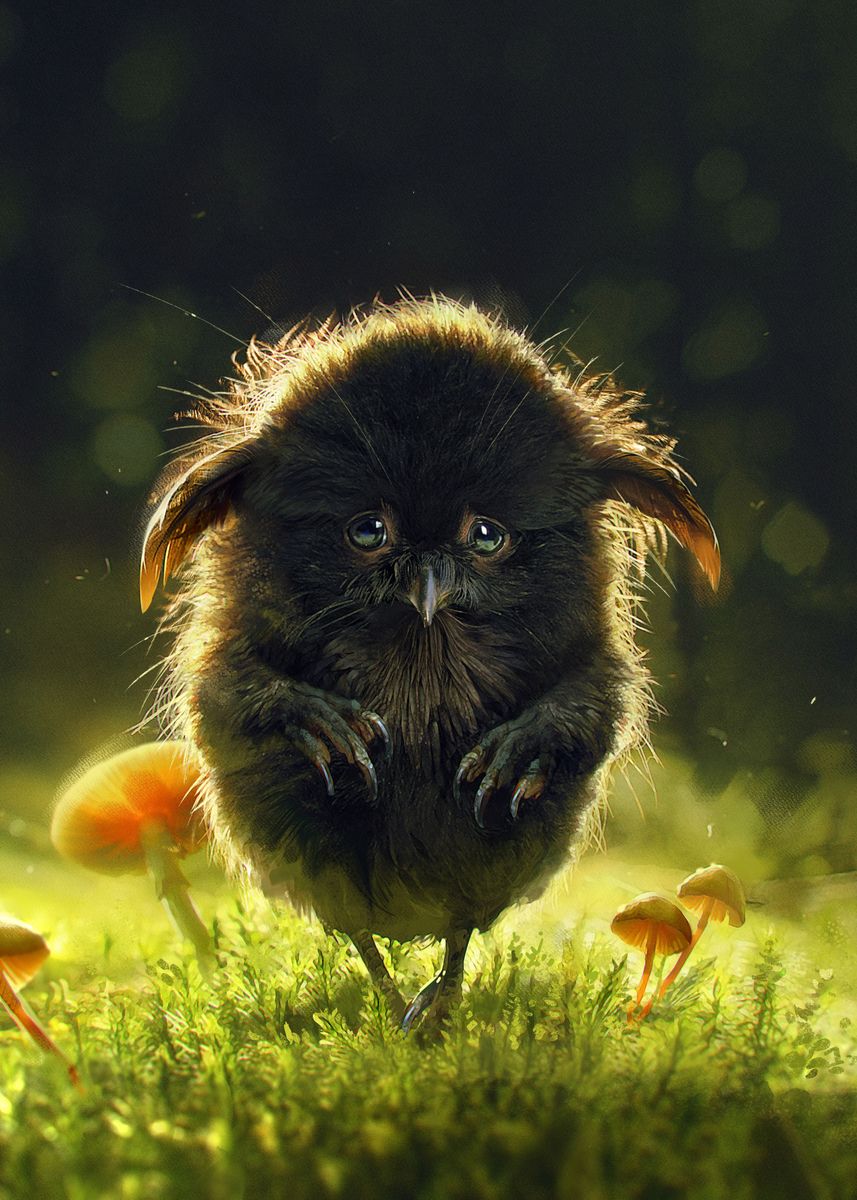 'Kenku Baby' Poster, picture, metal print, paint by Anna Podedworna ...