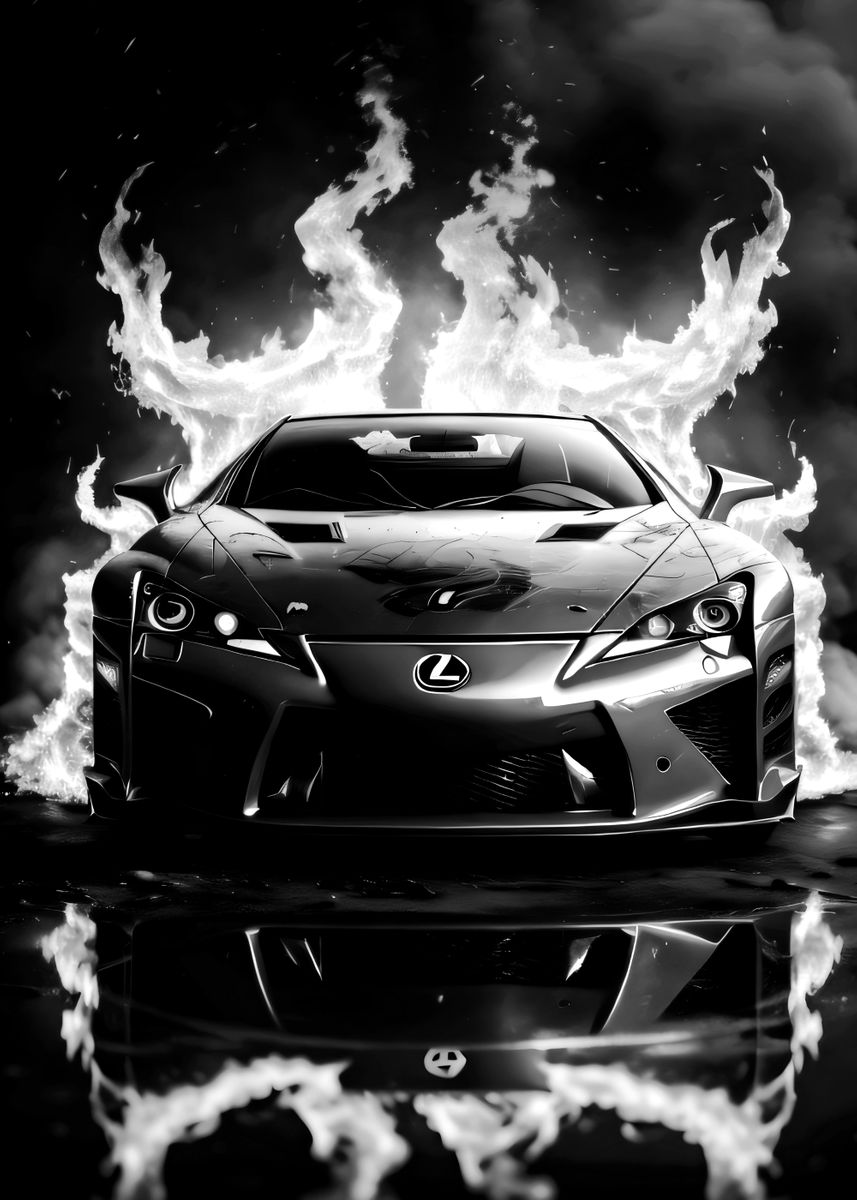 'Lexus LFA ' Poster, picture, metal print, paint by Hakuro | Displate