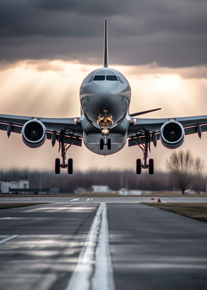 'Airliner Take Off' Poster, picture, metal print, paint by David ...