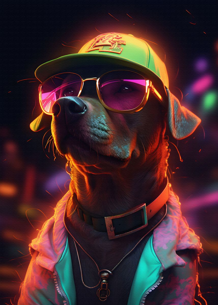 'Aidi dog' Poster, picture, metal print, paint by Elvira A. Nguyen ...