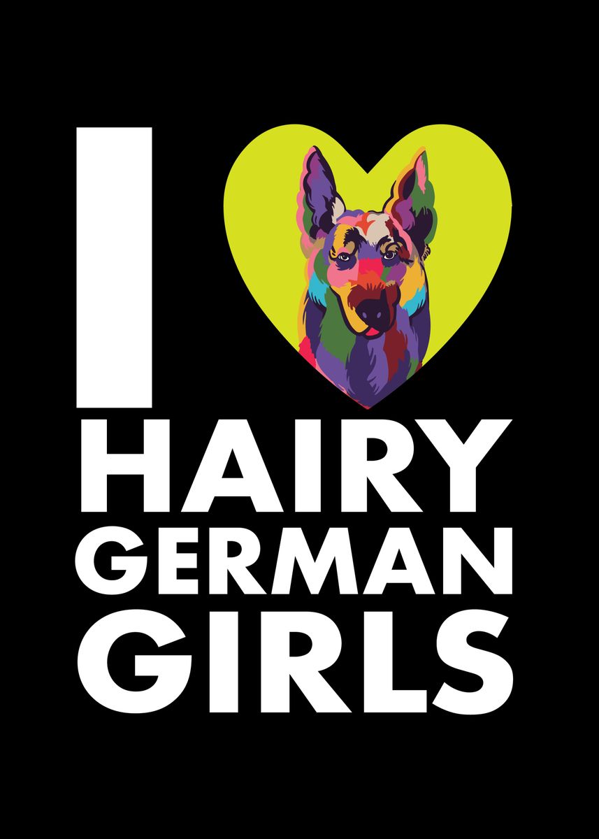 'Funny German Shepherd Mom' Poster, picture, metal print, paint by ...
