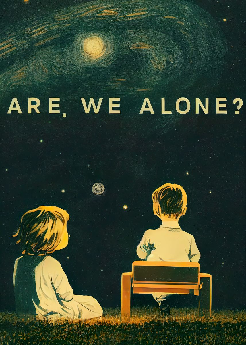 'Are we alone' Poster, picture, metal print, paint by PrintYourDigitals ...