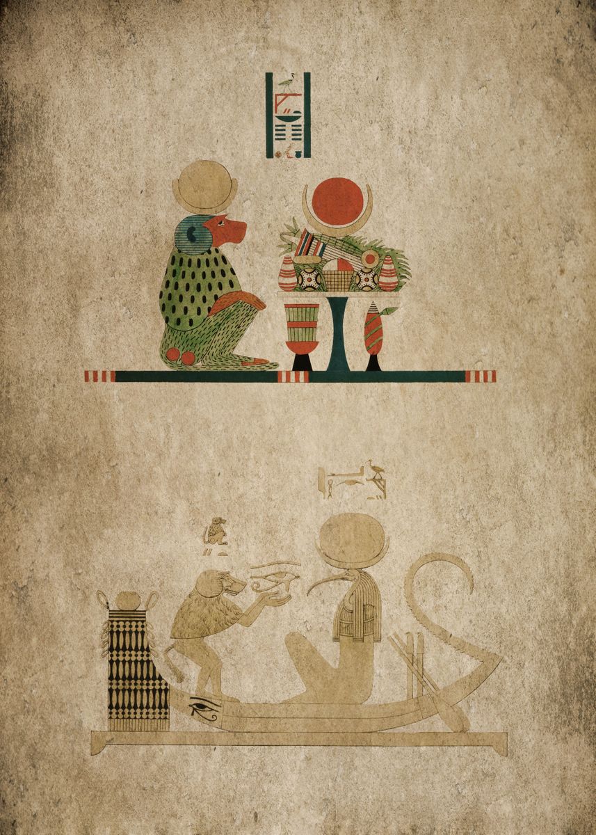 'Egypt Thoth' Poster, picture, metal print, paint by XandYart | Displate