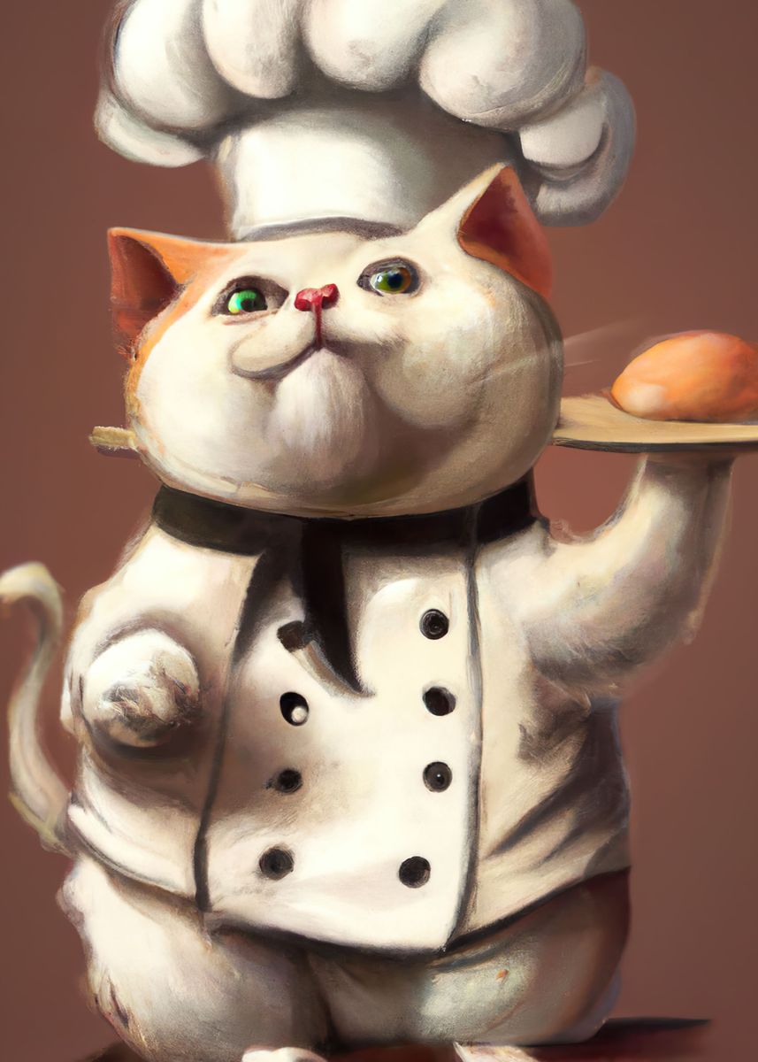 'Chef Cat' Poster by maxdesign | Displate