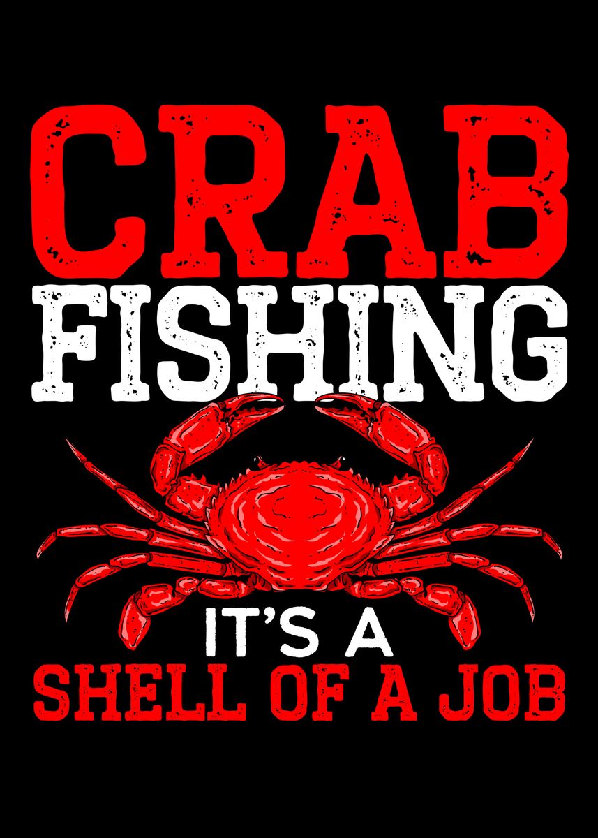 'Crab Fishing Crabby' Poster, picture, metal print, paint by NAO | Displate