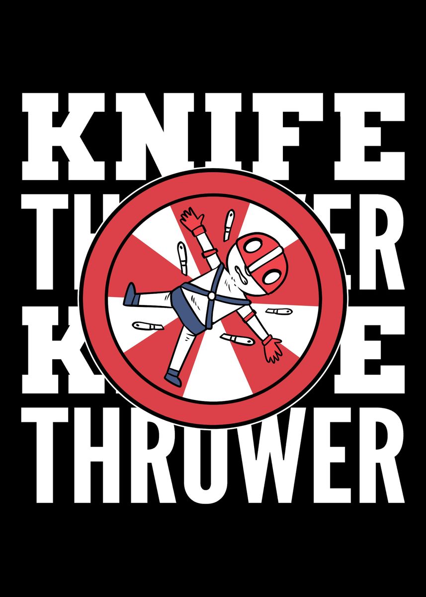 'Knife Thrower Acrobats Gif' Poster, picture, metal print, paint by ...