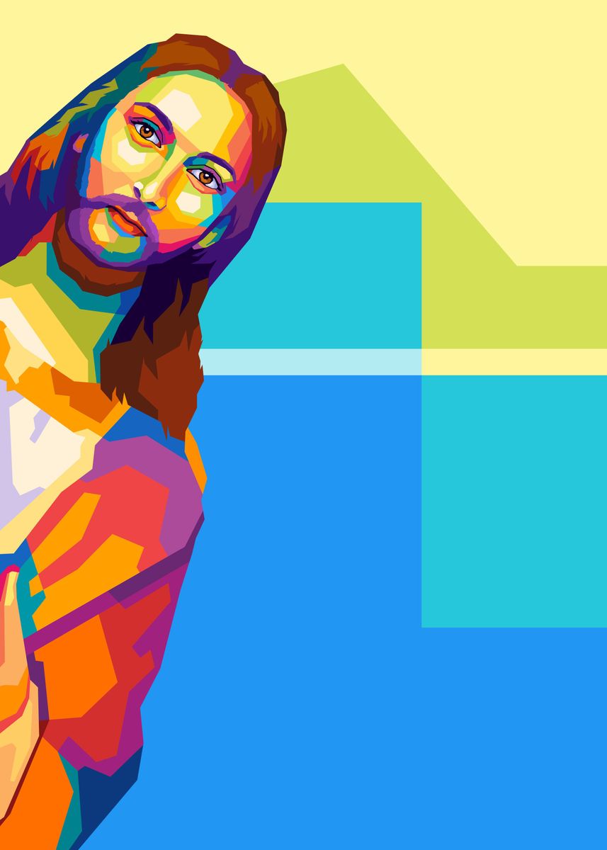 'Jesus Wpap pop Art' Poster, picture, metal print, paint by Anthony ...