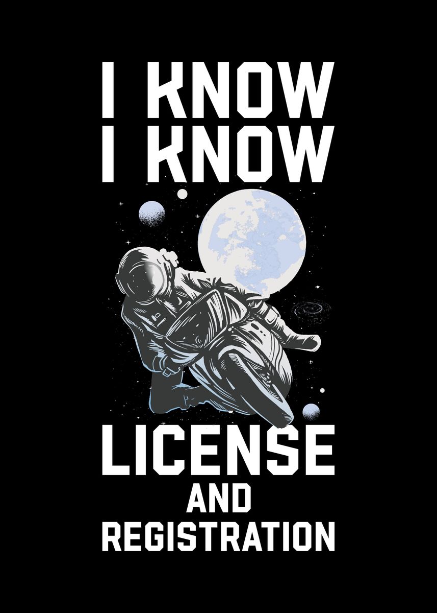 'License And Registration' Poster, picture, metal print, paint by ...