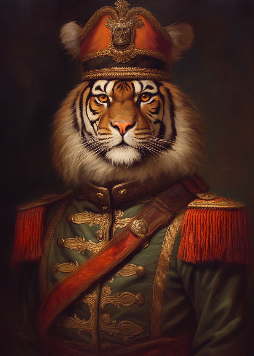 'Tiger' Poster, picture, metal print, paint by Tapu Vlad | Displate