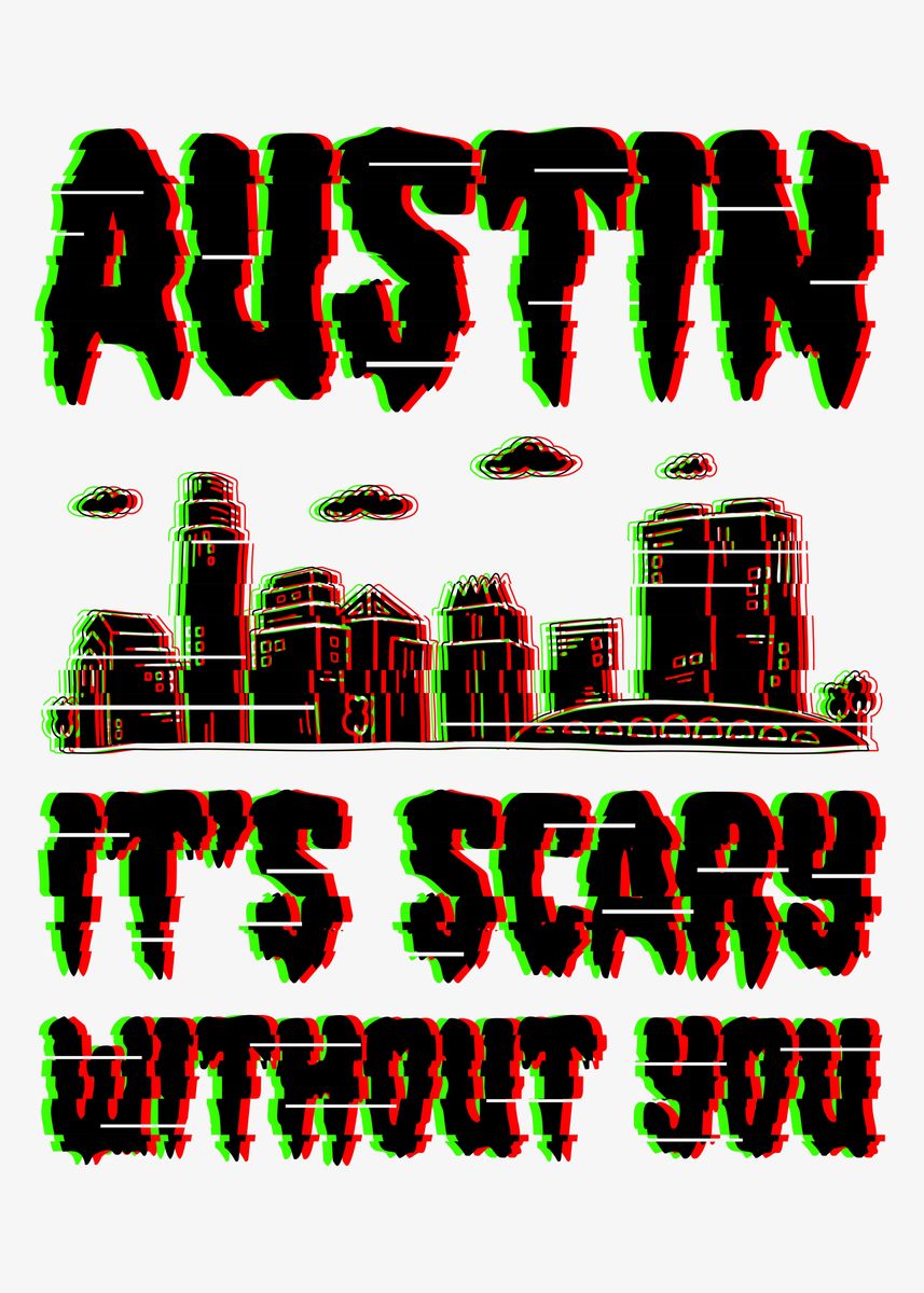'Homesick Austin America' Poster, picture, metal print, paint by ...