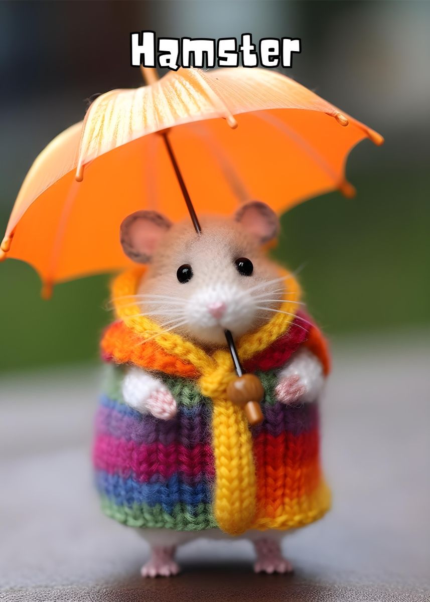 'Colorful Kids Hamster Art' Poster, picture, metal print, paint by Mark ...