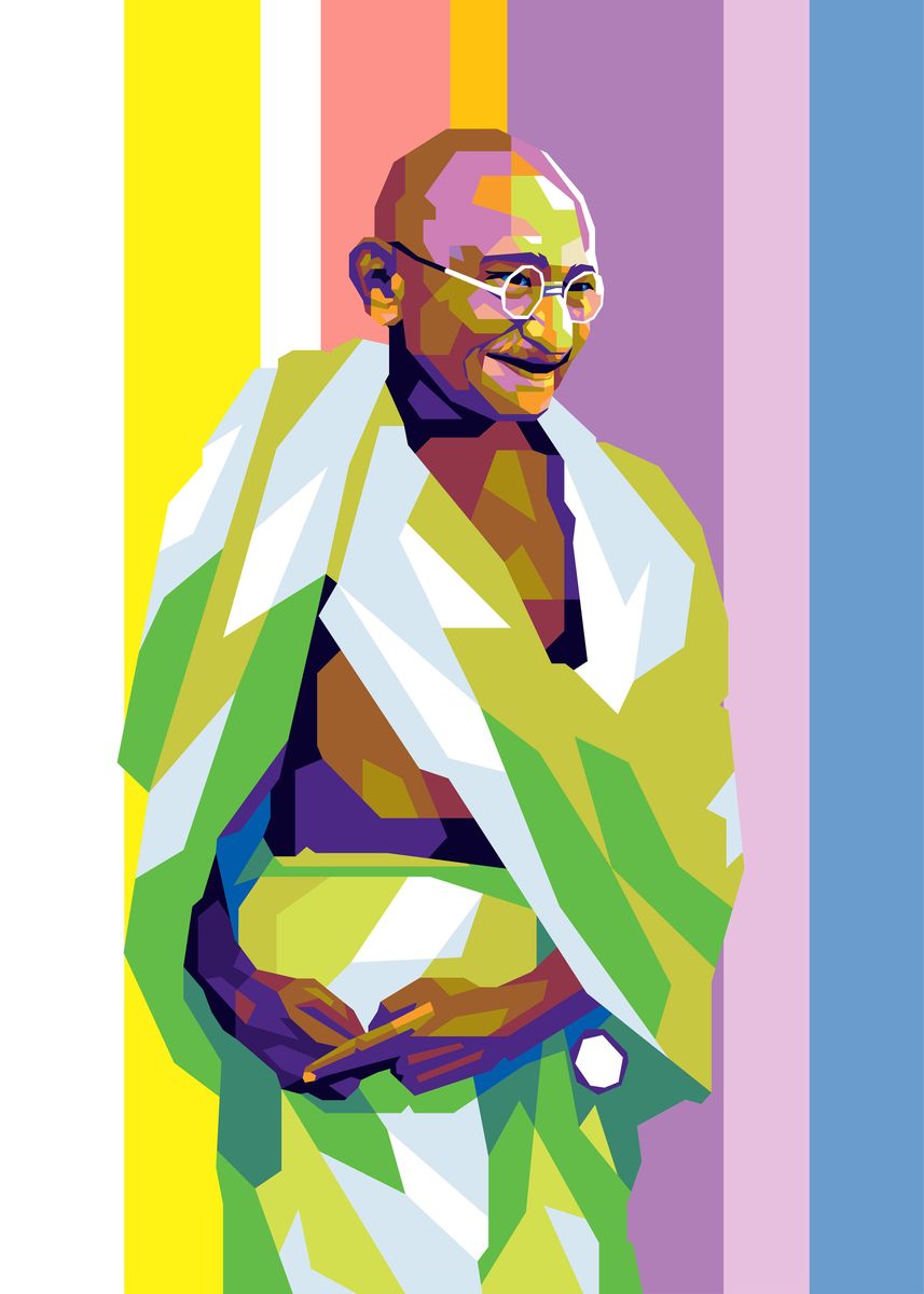'Mahatma Gandhi' Poster, picture, metal print, paint by Erick Sato ...