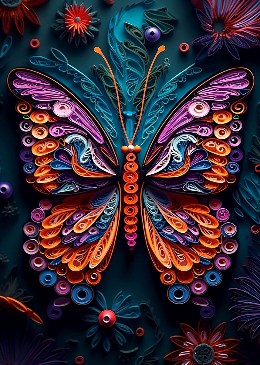 'The Quilling 006' Poster, picture, metal print, paint by Project X ...