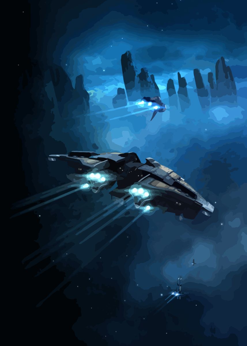 'eve online mass effect n7' Poster, picture, metal print, paint by ...
