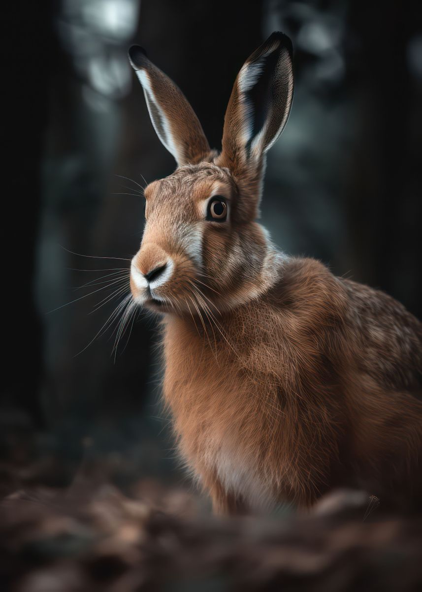 'Shy hare' Poster, picture, metal print, paint by Zooscape Wildlife ...