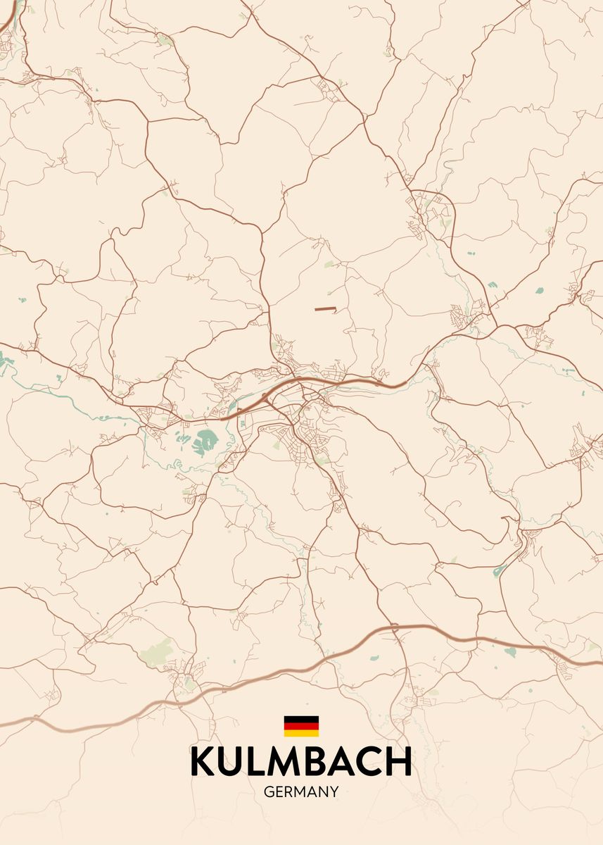 'Kulmbach DE' Poster, picture, metal print, paint by IMR Designs | Displate