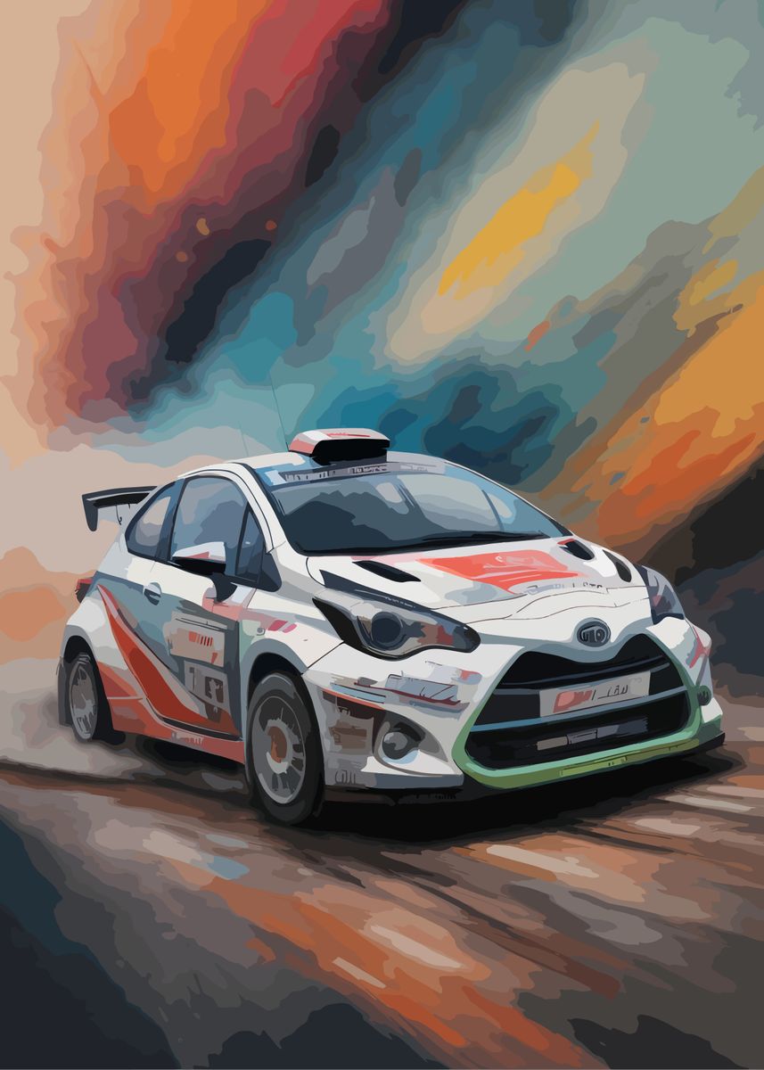'Toyota Yaris GR Rally 1' Poster by Sakura Miko | Displate