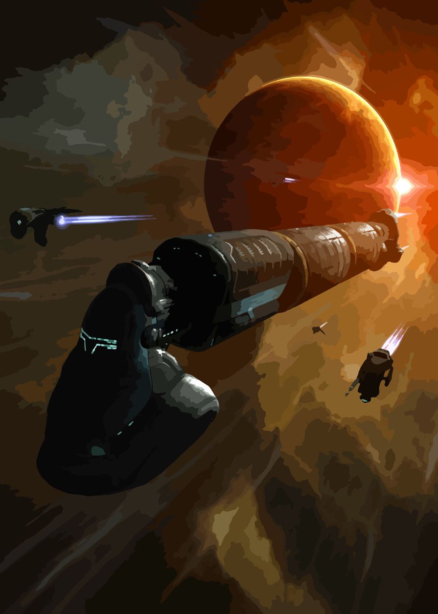 'eve online mass effect n7' Poster, picture, metal print, paint by ...