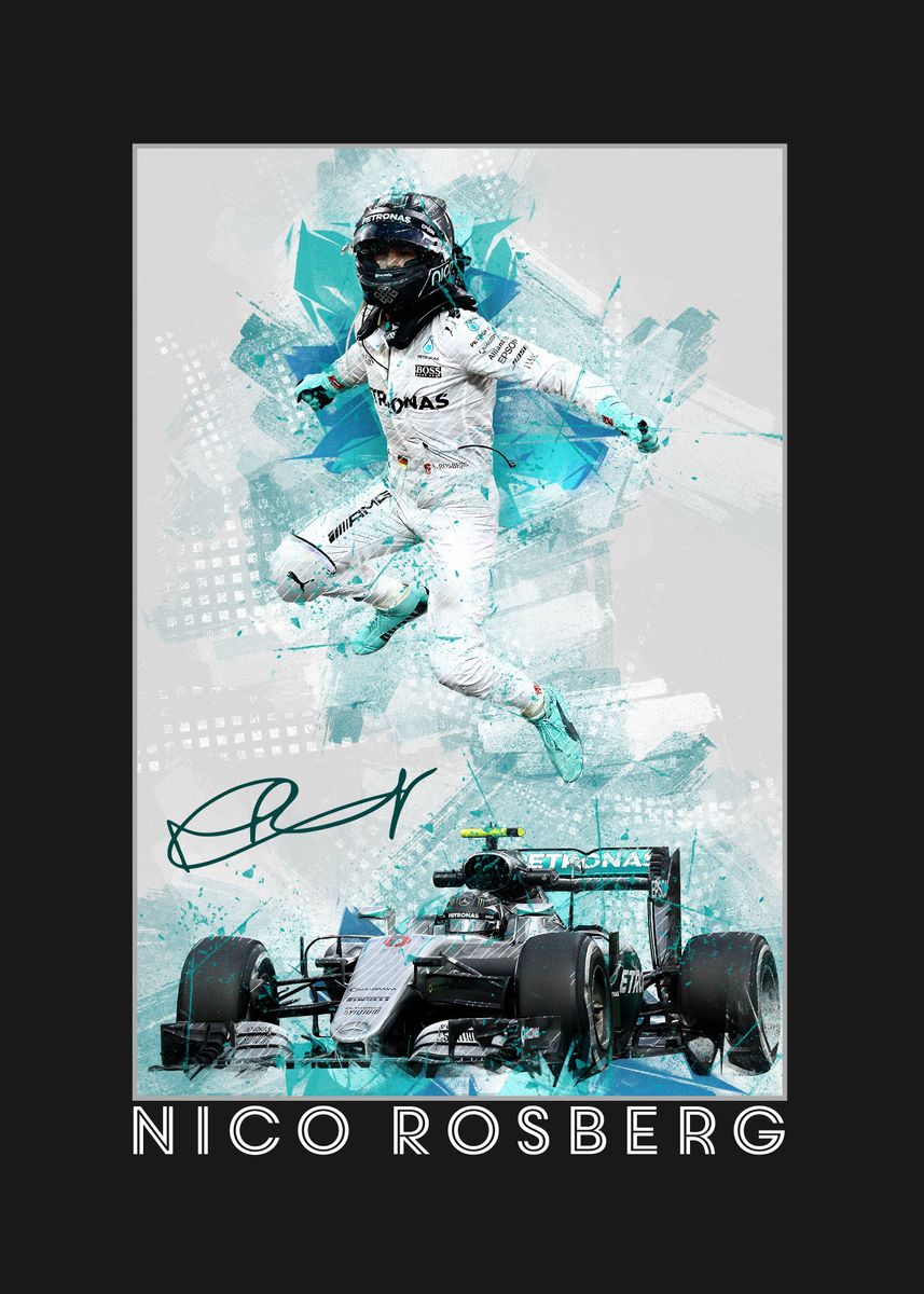 'Nico Rosberg ' Poster by Daisy Donna | Displate