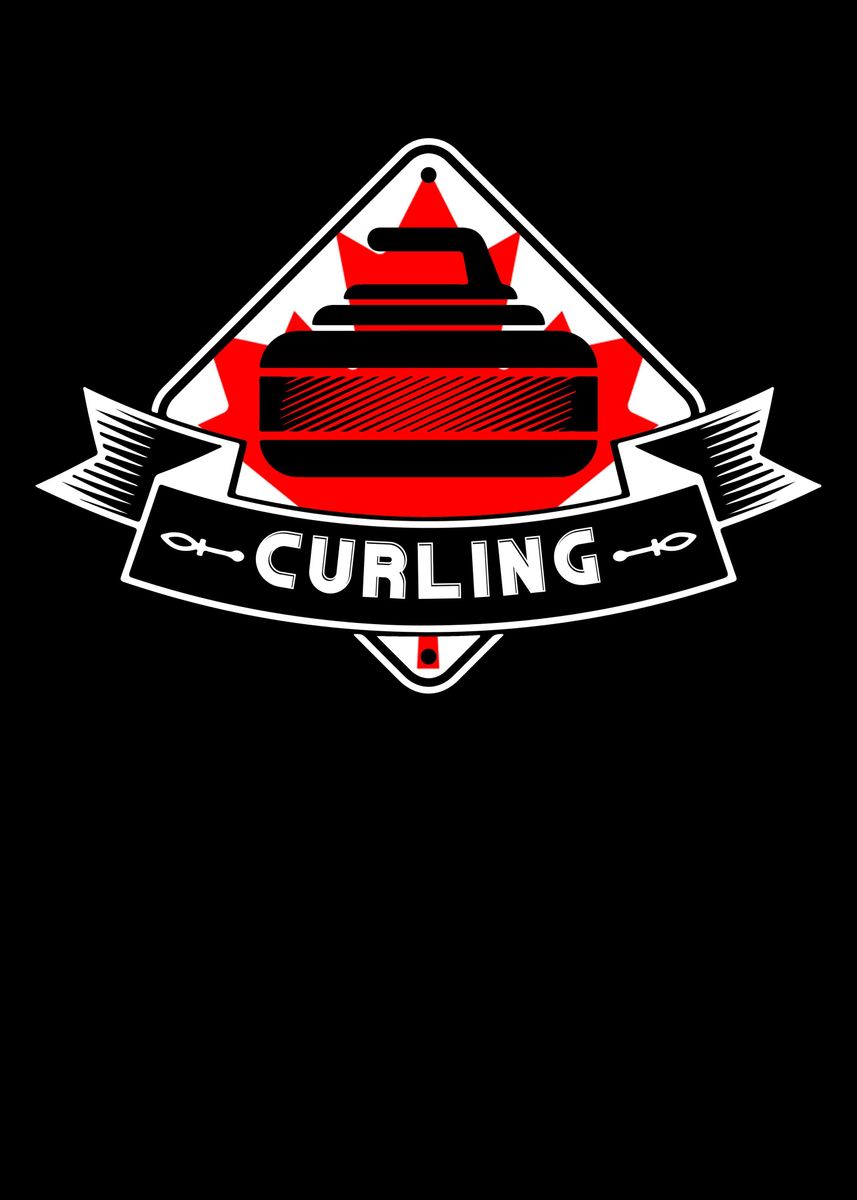 'Curling Stone Canada' Poster, picture, metal print, paint by Carlo ...