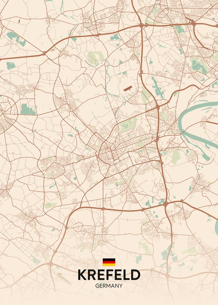 'Krefeld DE' Poster, picture, metal print, paint by IMR Designs | Displate