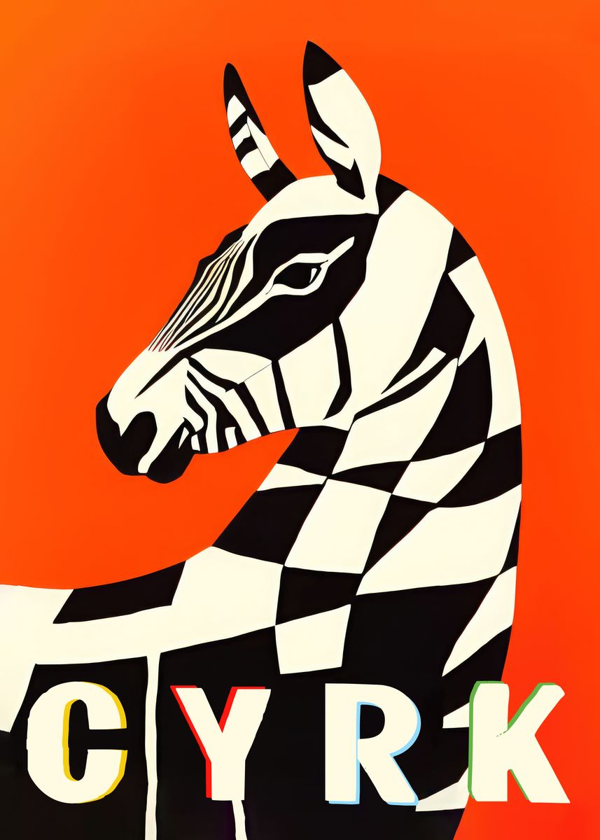 'Polish Circus Cyrk' Poster, picture, metal print, paint by ...
