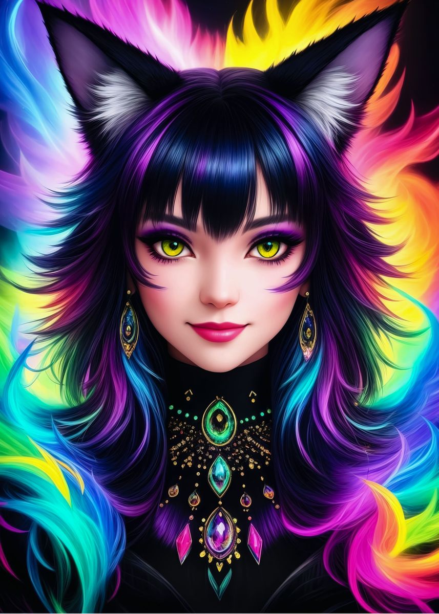 'Attractive Anime Girl CG' Poster, picture, metal print, paint by Juka ...