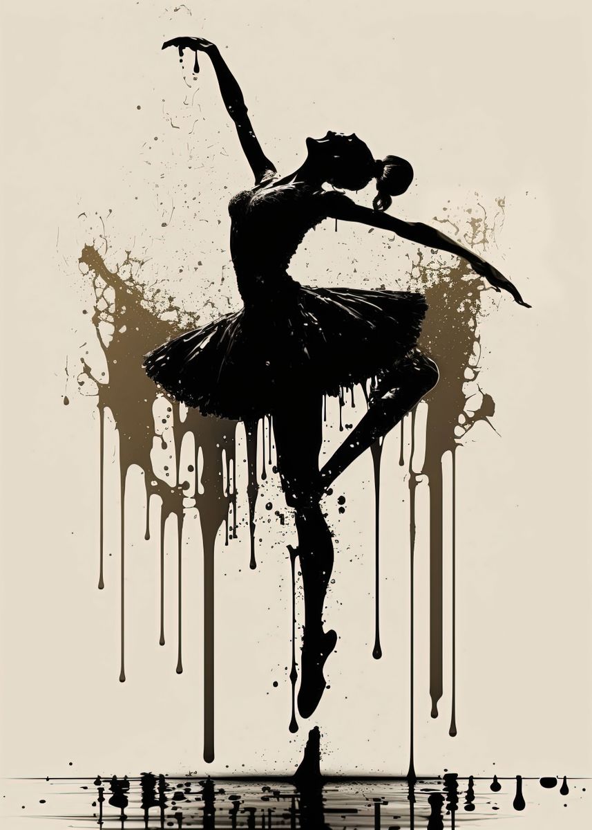 'Dark Shadow Ballerina' Poster, picture, metal print, paint by ...