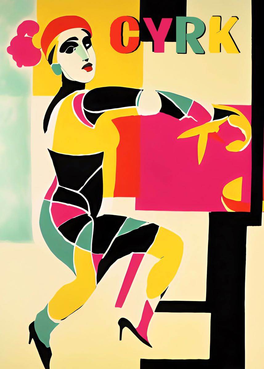 'Retro Cyrk' Poster, picture, metal print, paint by BluePinkPanther ...