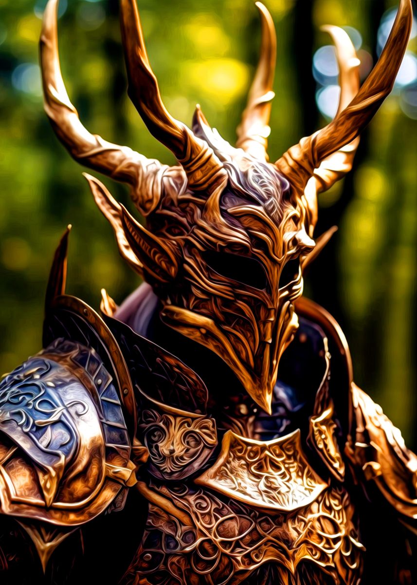 'Deer Knight' Poster, picture, metal print, paint by land vinh | Displate