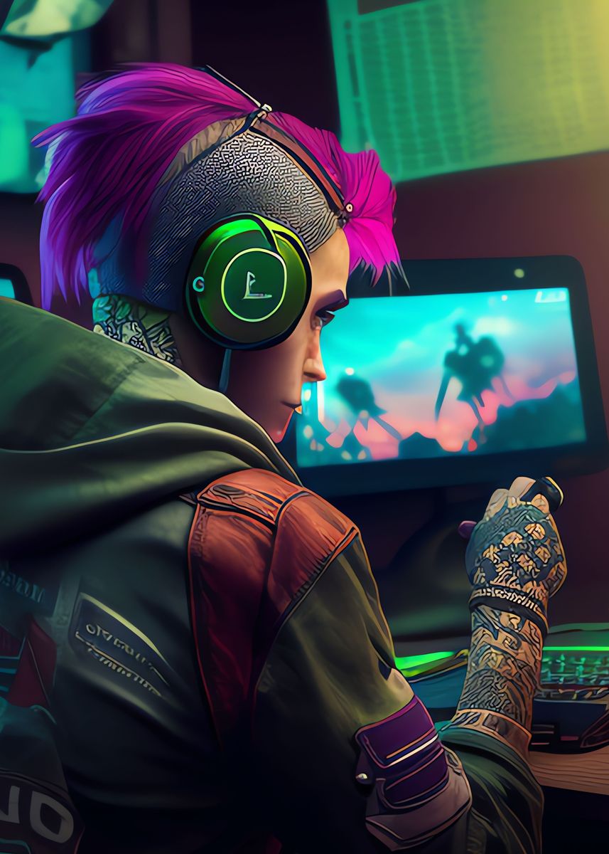 'Hackers Haven' Poster, picture, metal print, paint by My Legion | Displate