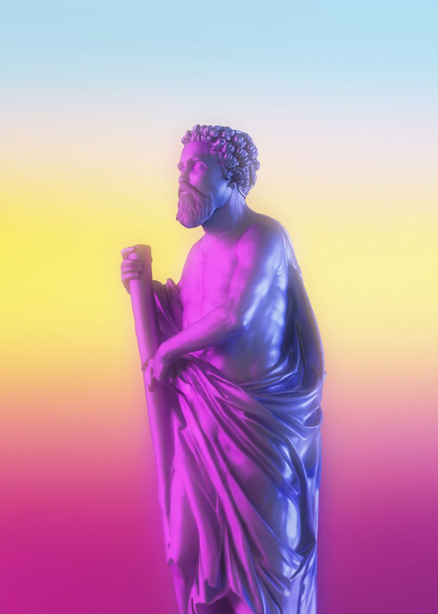 'Greek statue Asklepios vap' Poster, picture, metal print, paint by ...