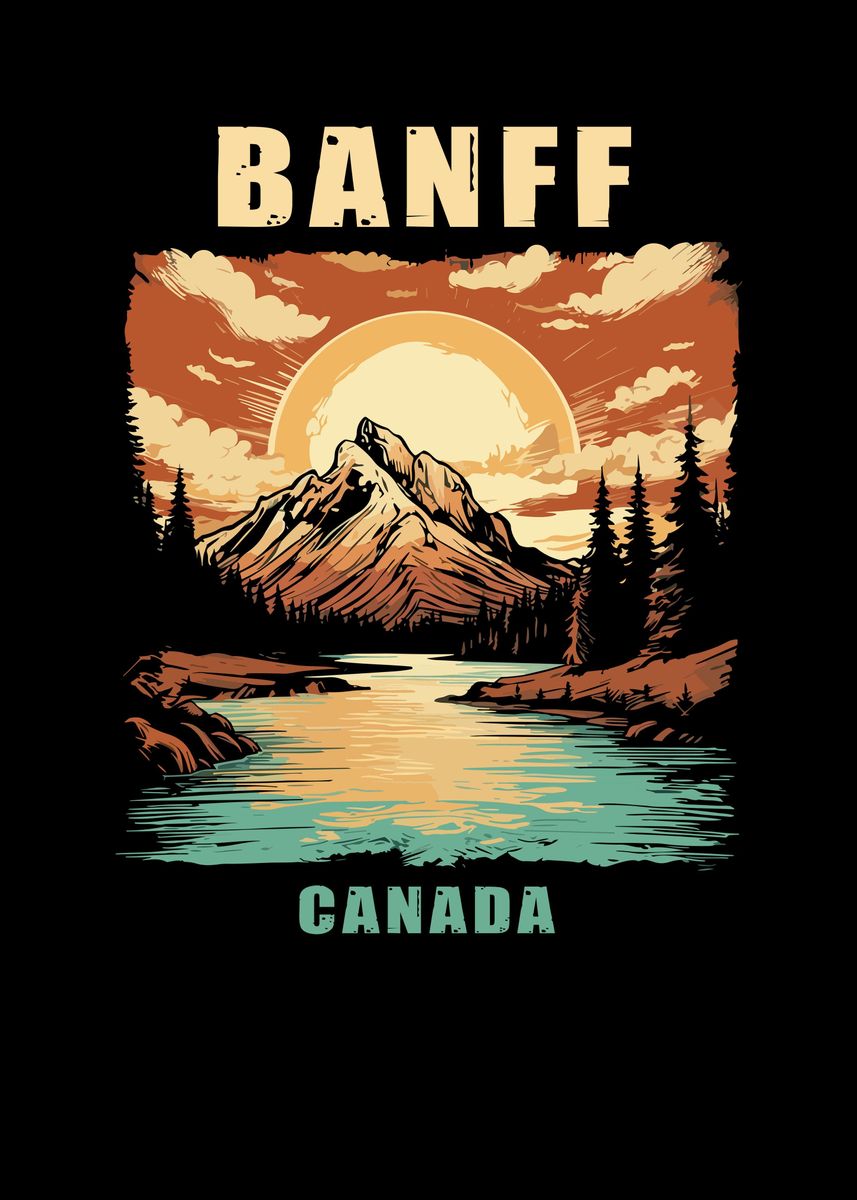 'Vintage Retro Canadian' Poster, picture, metal print, paint by Carlo ...