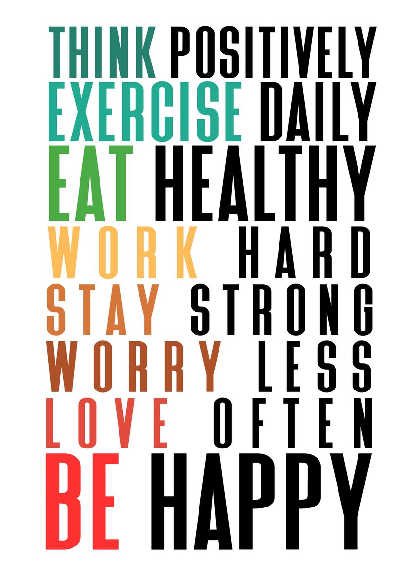 'Exercise Motivation' Poster, picture, metal print, paint by slamet ...